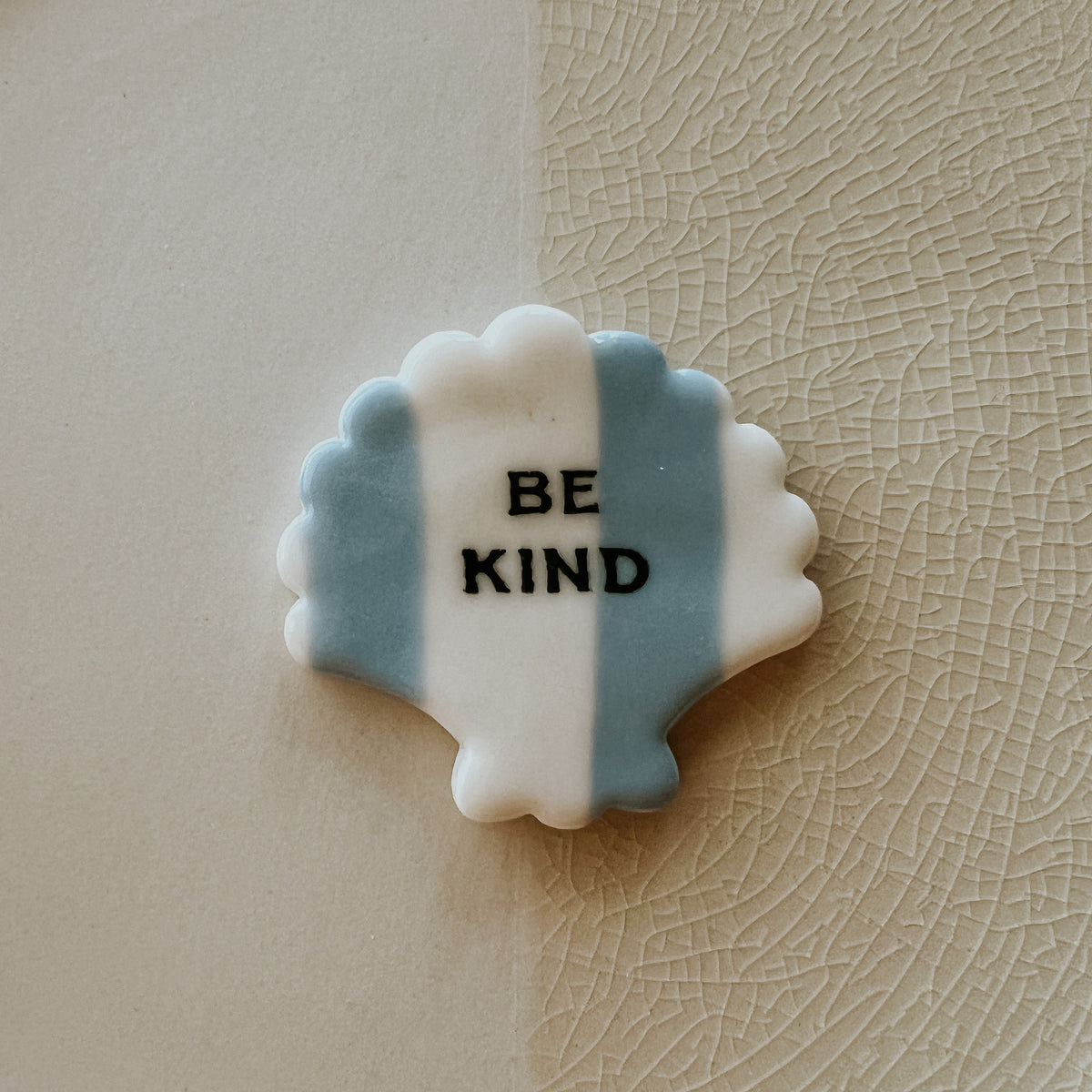 be kind blue shell pin – Krista Coons Studio