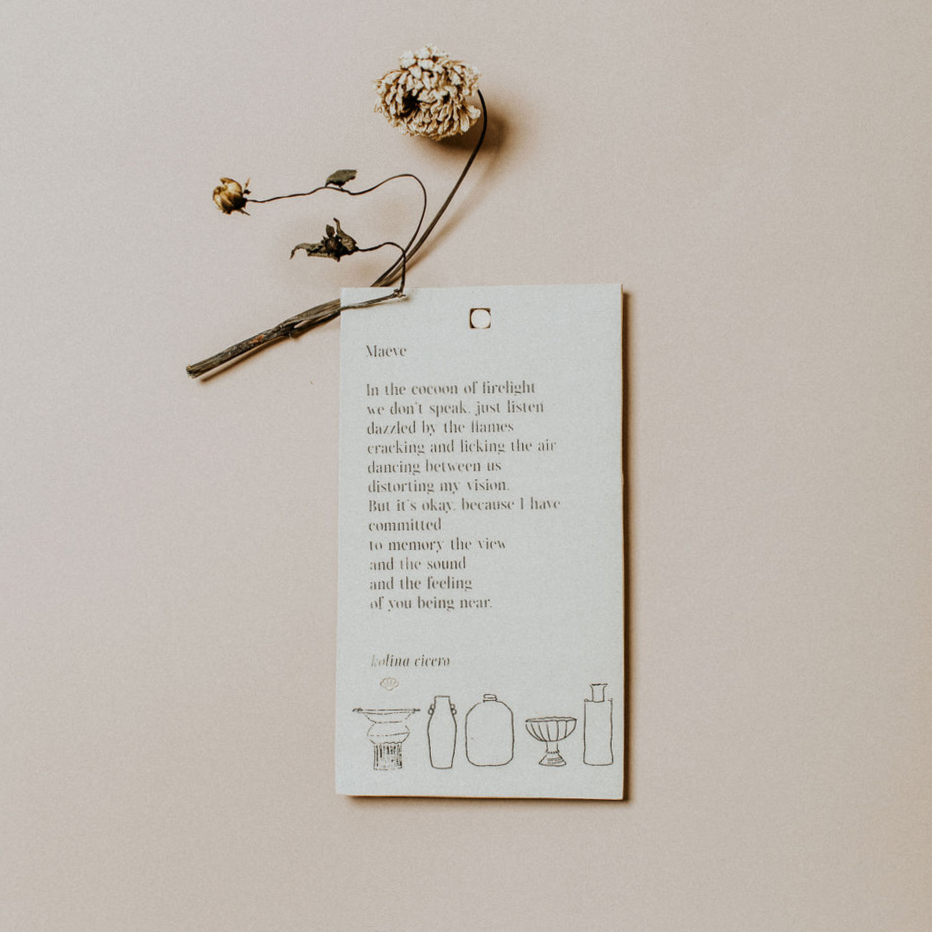 Maeve Ceramic Poem – Krista Coons Studio